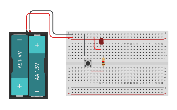 Circuit design P01_Getting Start with LED | Tinkercad