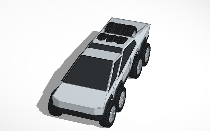 3D design 8x8 Tesla cybertruck - Tinkercad
