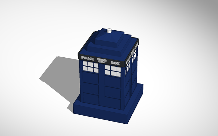 3D design Tardis-In progress | Tinkercad