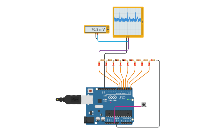 Circuit design ECG - Biointrumentación - Tinkercad