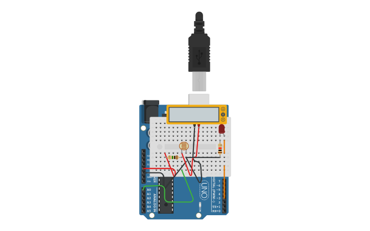 Circuit Design Sensor De Luz Tinkercad