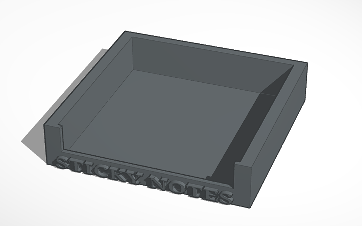 3D design Chloe Sticky Note Box | Tinkercad