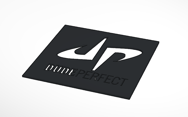 3D design Dude Perfect logo - Tinkercad