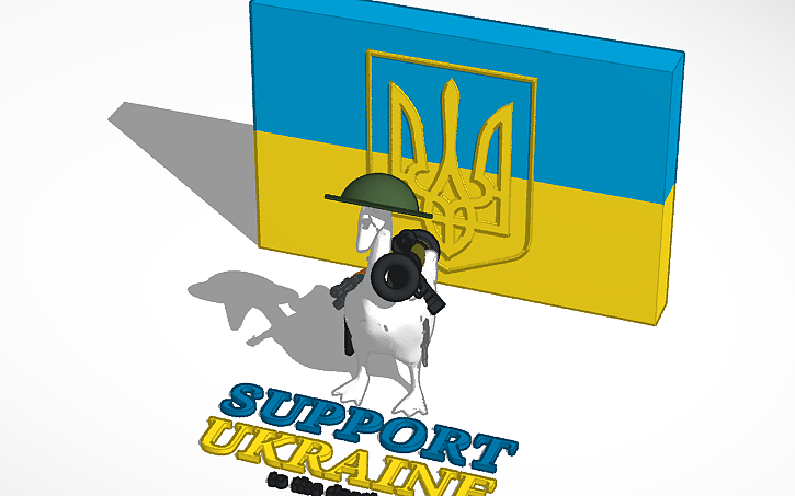 3D design Battle Goose for Ukraine! Go Ukraine Go! | Tinkercad