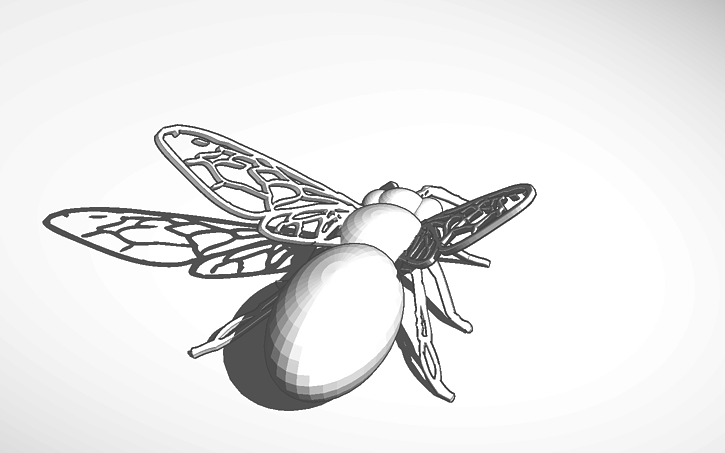 3D design Insects: Simple Bee - Tinkercad