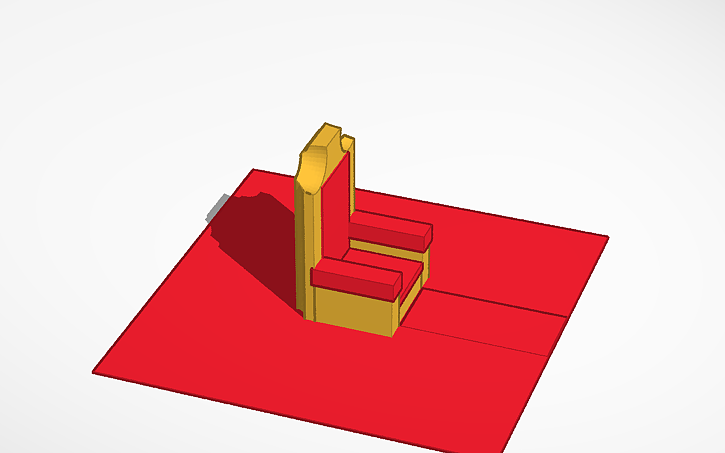 3D design Throne - Tinkercad