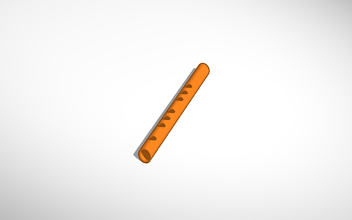 3D design Flute - Tinkercad