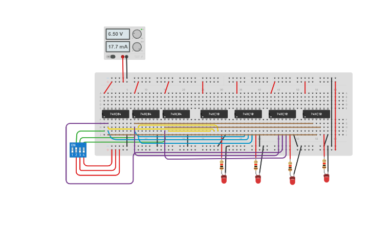 Circuit design DECODER - Tinkercad