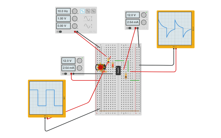 Circuit design Op-Amp Differentiator - Tinkercad