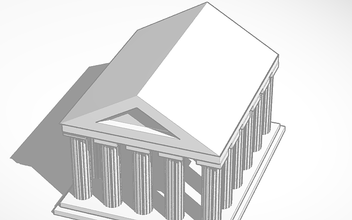 3D design Parthenon - Tinkercad