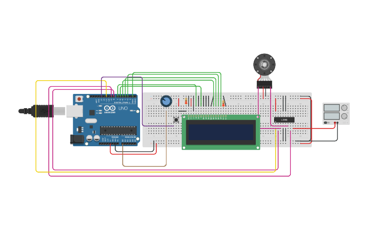 Circuit design moteur en deux sens - Tinkercad
