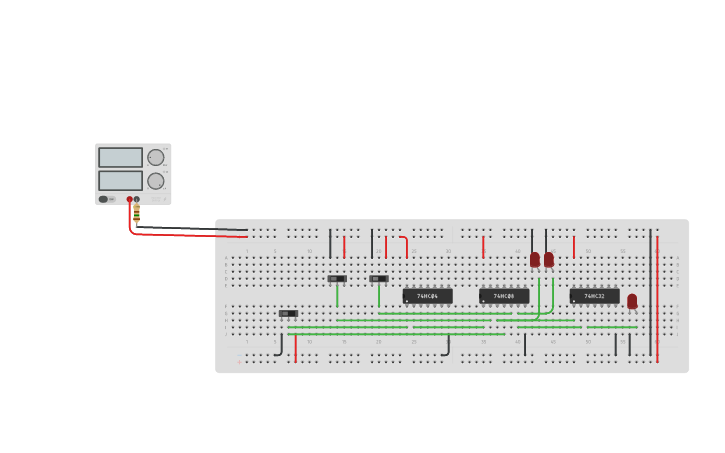 Circuit design 2X1 MUX | Tinkercad