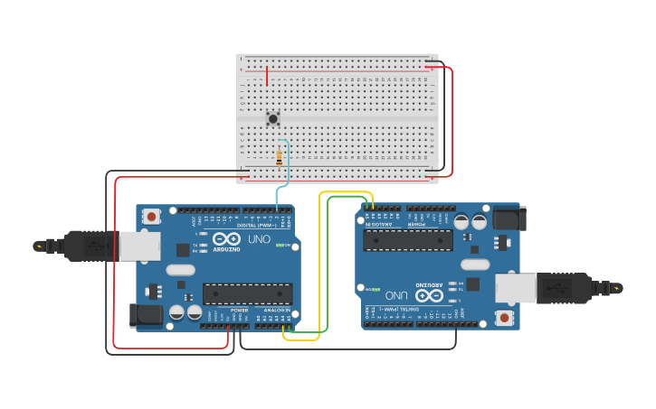 Circuit design I2C Communication - Tinkercad