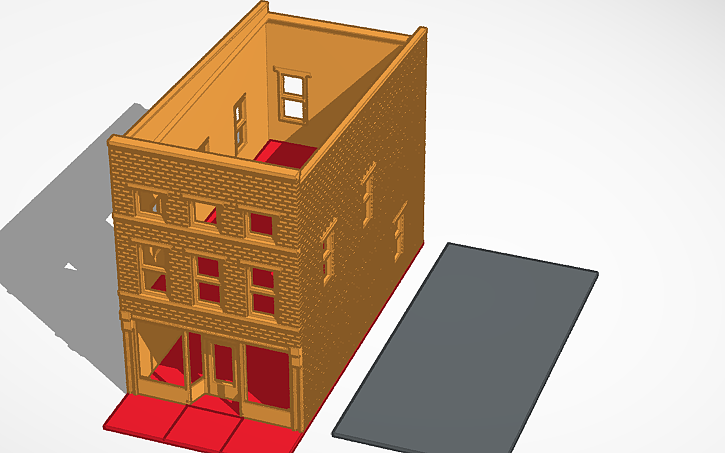 3D design n scale building - Tinkercad