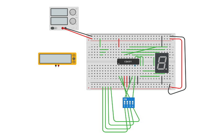 Circuit design Copy of ิ7 segment decoder - Tinkercad