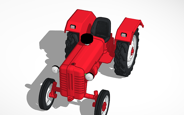 3D design International D320 tractor - Tinkercad