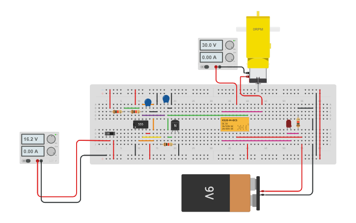 Circuit design NPN+DPDT+LOAD=CIRCUIT - Tinkercad