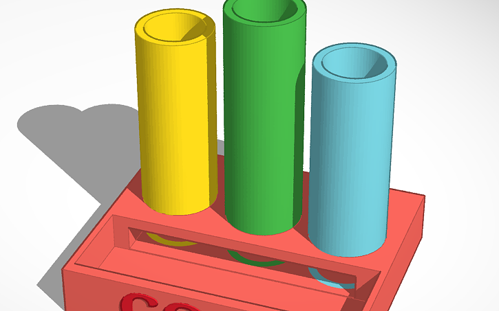 3D design pencil holder - Tinkercad