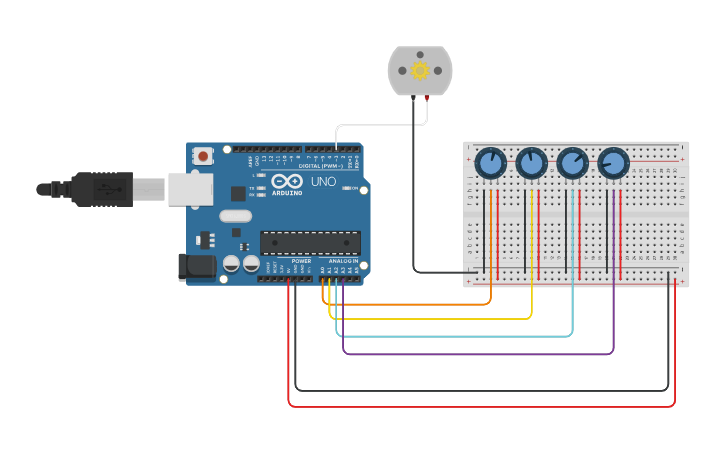 Circuit design PID - Tinkercad
