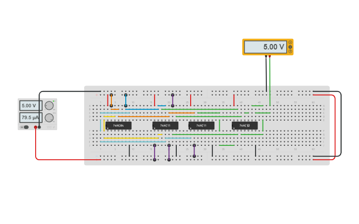 Circuit design 4X1 mux | Tinkercad