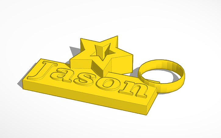 3D design Key Ring - Tinkercad