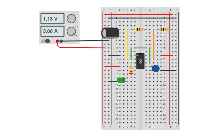 Circuit design N555 - Tinkercad
