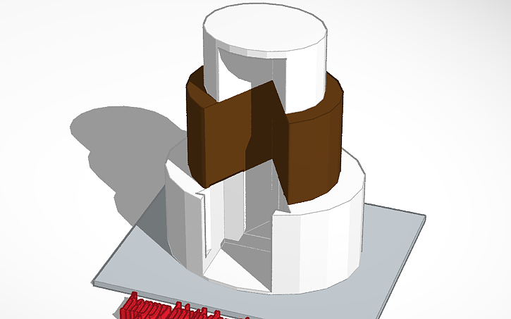 3D design tinkerCAD birthday cake | Tinkercad