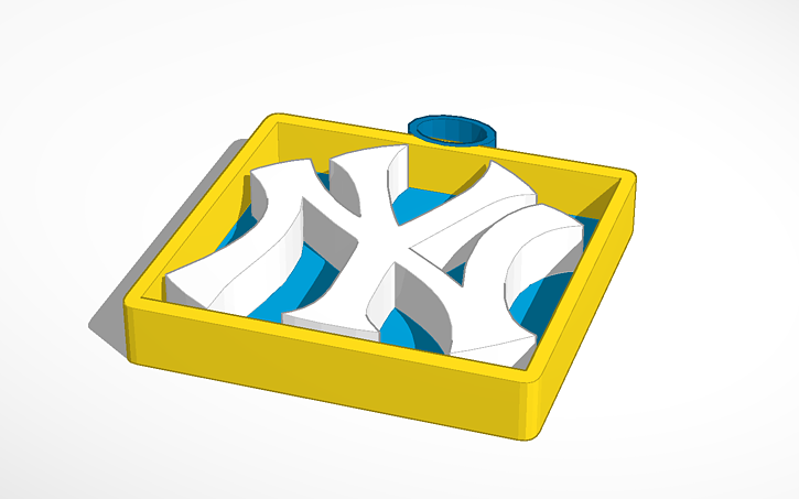3D design yankees key chain 01 #Logo #Baseball - Tinkercad