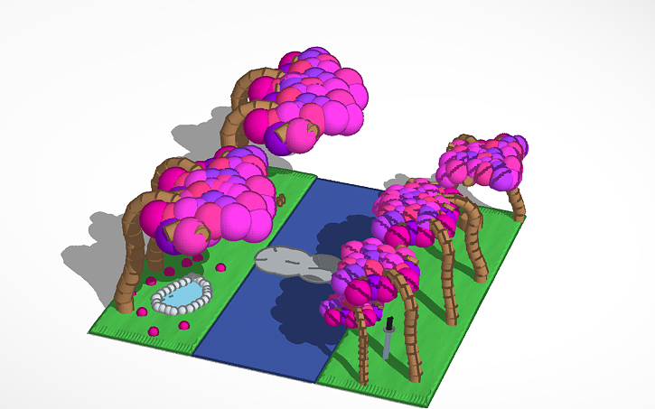 3D design Japan garden - Tinkercad