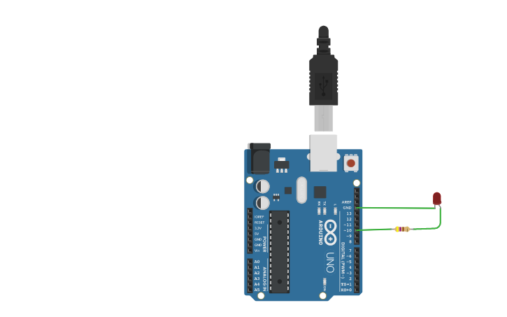 Circuit design Projeto Pisca-Led | Tinkercad