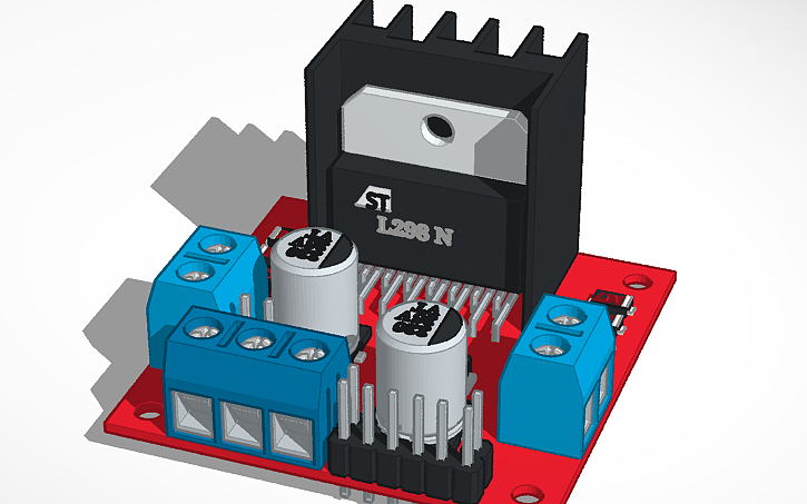 3D design Motor driver L298 - Tinkercad