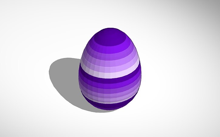 3D design Purple Gradient Easter Egg - Tinkercad