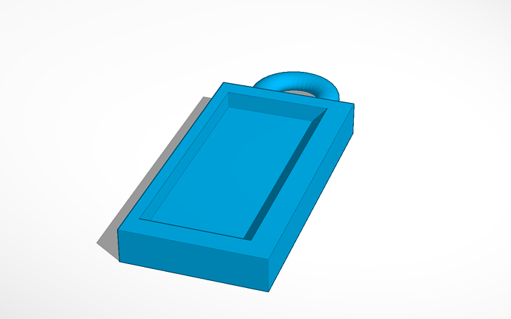 3D design Regular key chain Base - Tinkercad