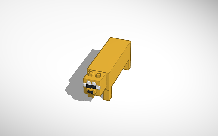 3D design Minecraft Ocelot | Tinkercad