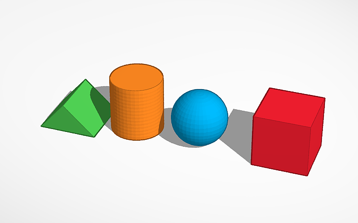 3D design Some shapes made completely out of only blocks - Tinkercad