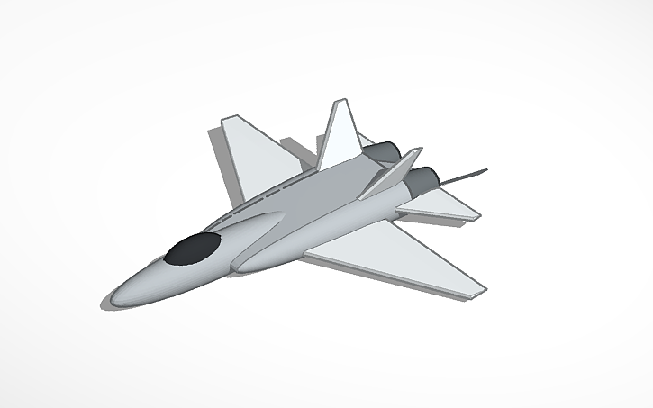 3D design fighter jet - Tinkercad
