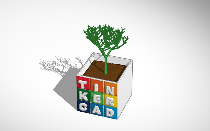 3D design flower pot | Tinkercad