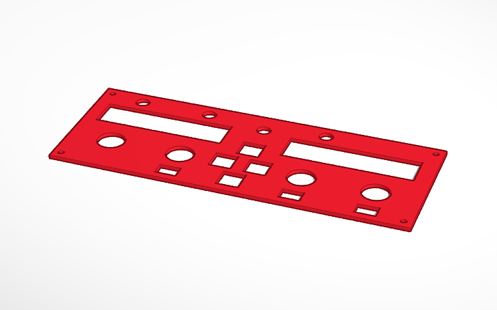 3D design A380 FCU FRONT 256x98 - Tinkercad