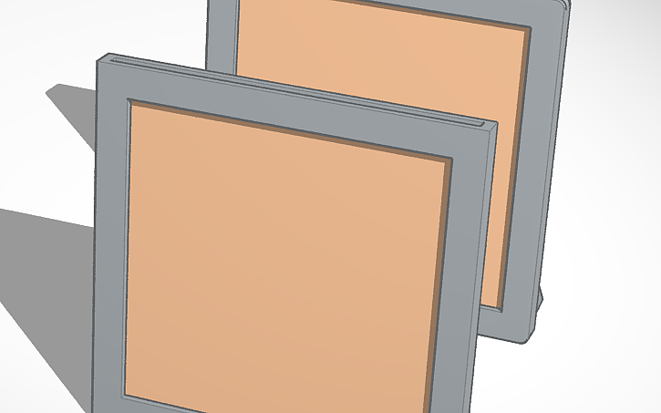 3D design Stand for 4in x 4in x0.125" Balsa Square - Tinkercad