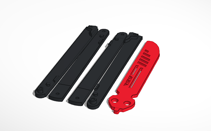 3D design balisong - Tinkercad