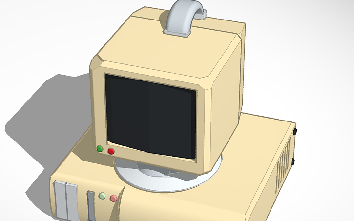 3D design Computer keychain - Tinkercad