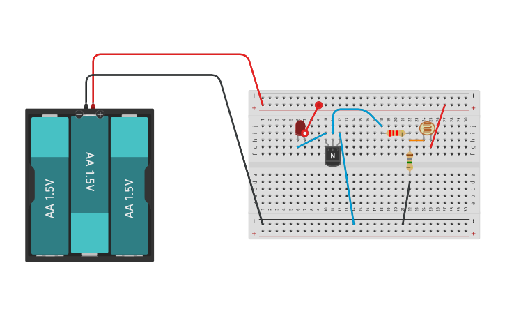 Circuit design Light sensor | Tinkercad