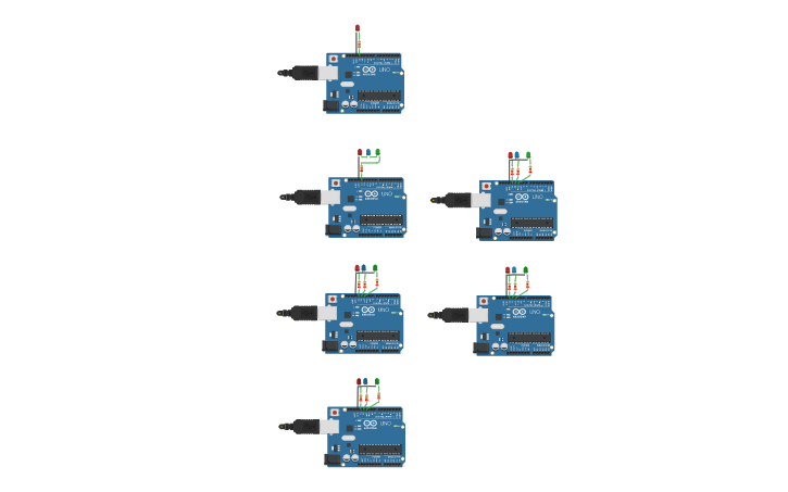 Circuit design LED Exercises Examples | Tinkercad