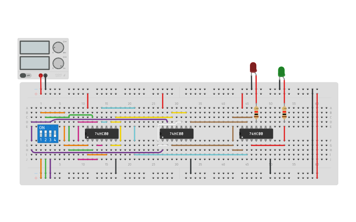 Circuit design Full Subtractor using NAND Gates only | Tinkercad