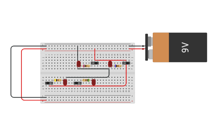 Circuit design Parallel Circuit - Tinkercad