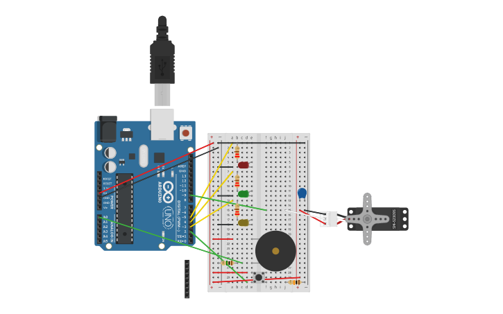 Circuit design Project 12 - Knock Lock - Tinkercad