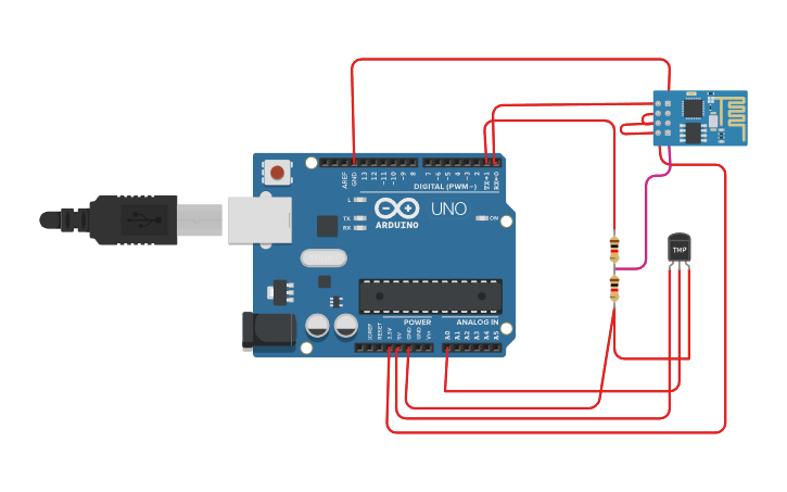 Circuit design IOT - Tinkercad