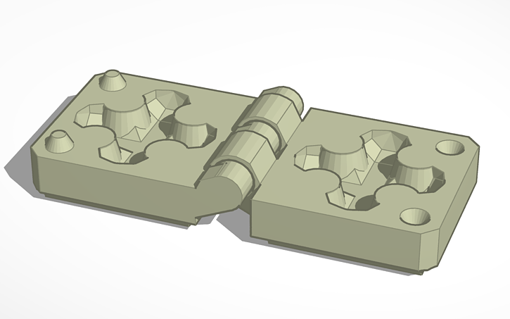 3D design Print-In-Place Hinge Mold - Tinkercad