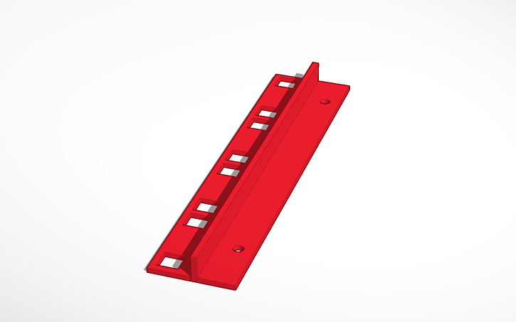 3D design Rack Rail - Tinkercad