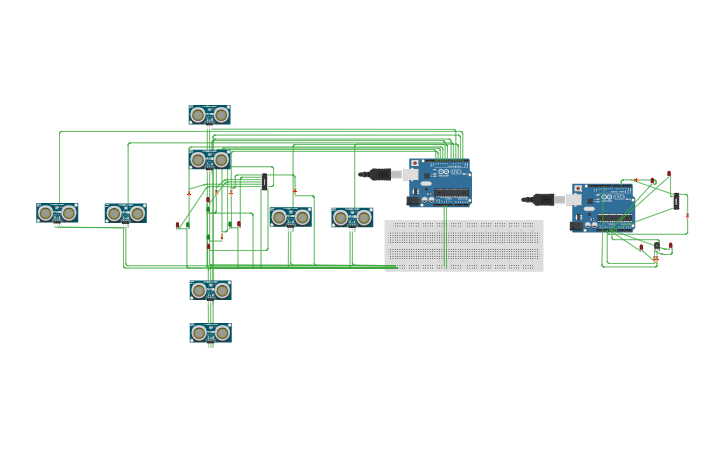 Circuit design Density Based Traffic Lights - Tinkercad
